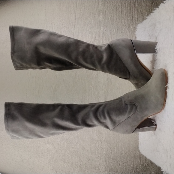 Franco Sarto | Shoes | Franco Sarto Everest Gray Suede Leather Almond ...